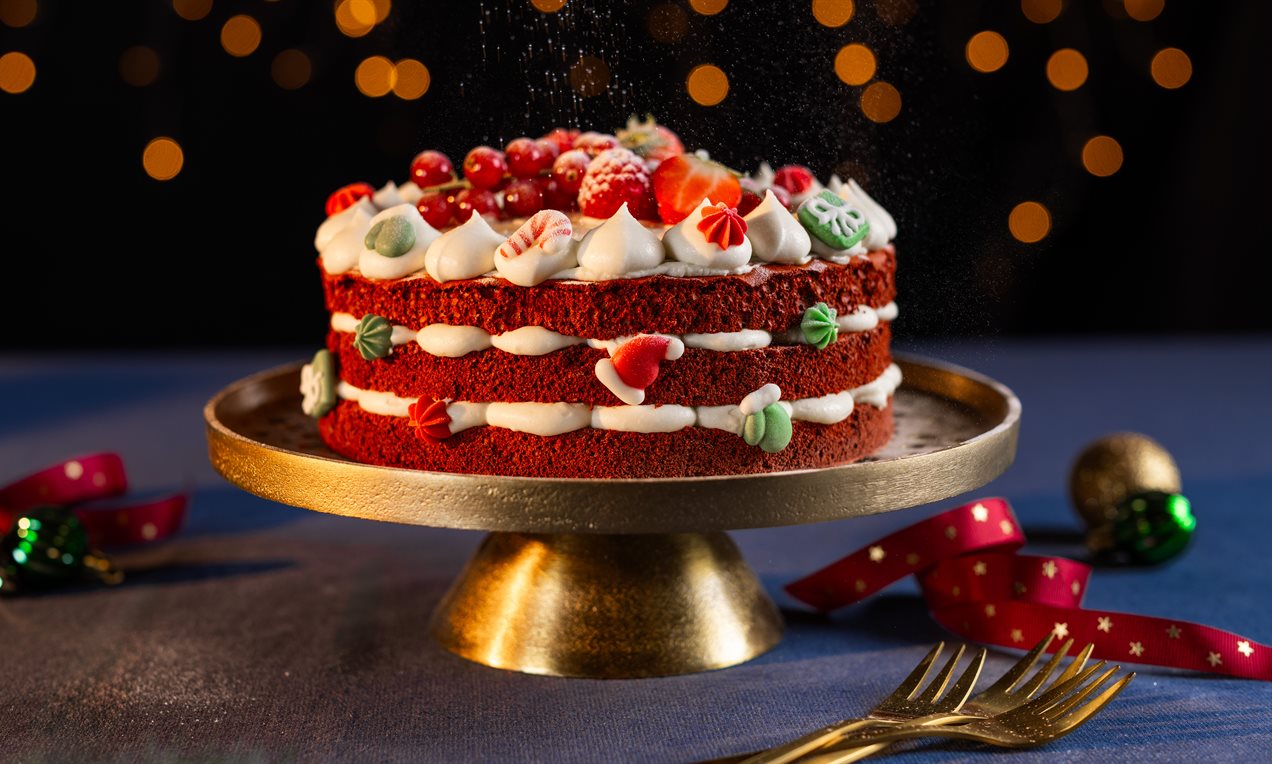 Red Velvet kerstcake Recept | Dr. Oetker